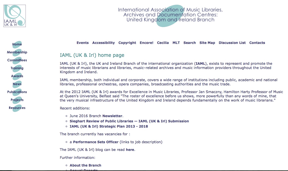 The perils of being a webmaster – IAML (UK & Irl)